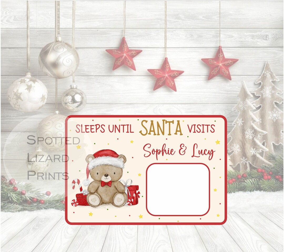 Personalised Sleeps Until Santa Visits | Sleeps Until Christmas ...