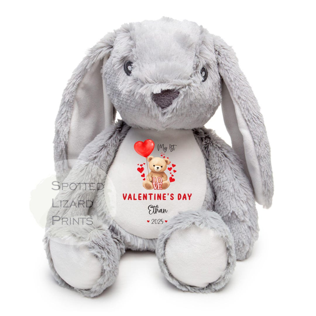 Valentine Teddy Bear, Personalised Valentines Gift, Personalised Teddy ...