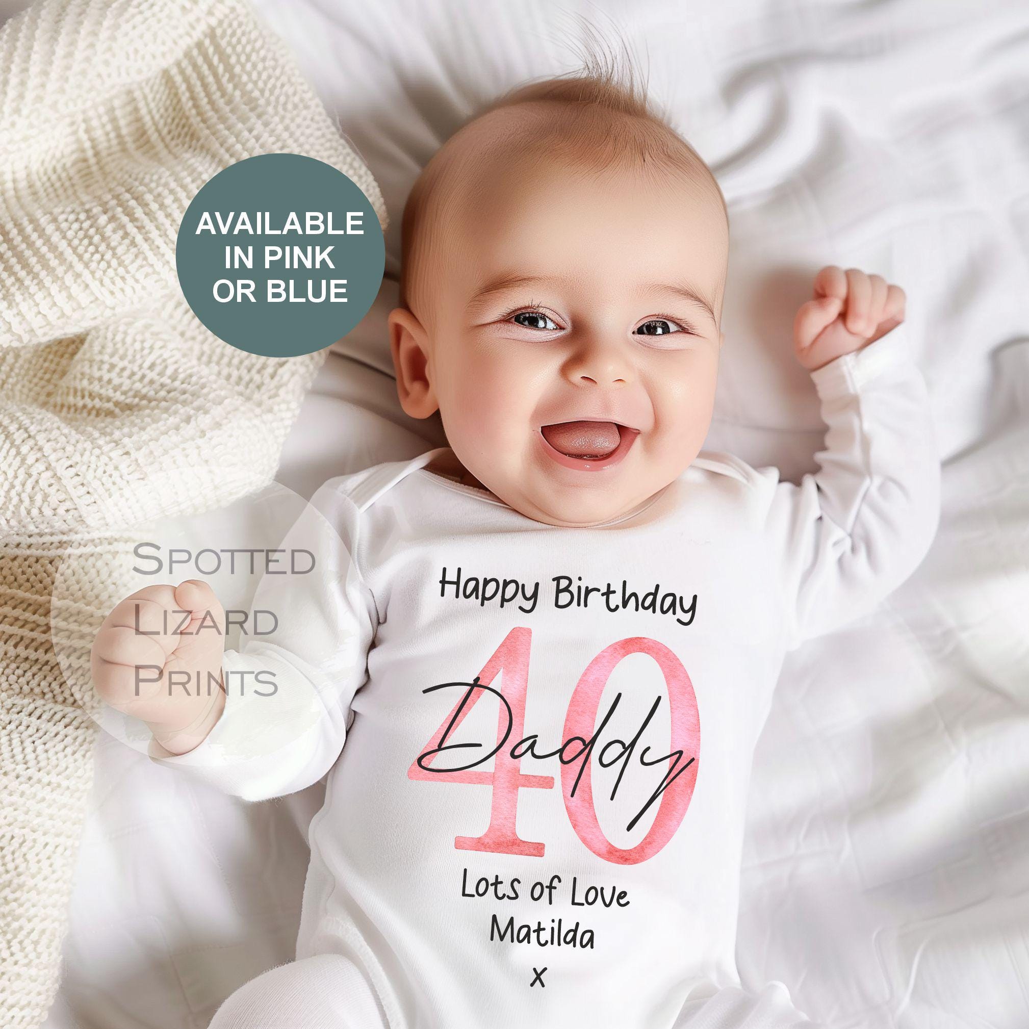 Happy 40th Birthday DADDY Baby Outfit (first Birthday 1st Birthday ...