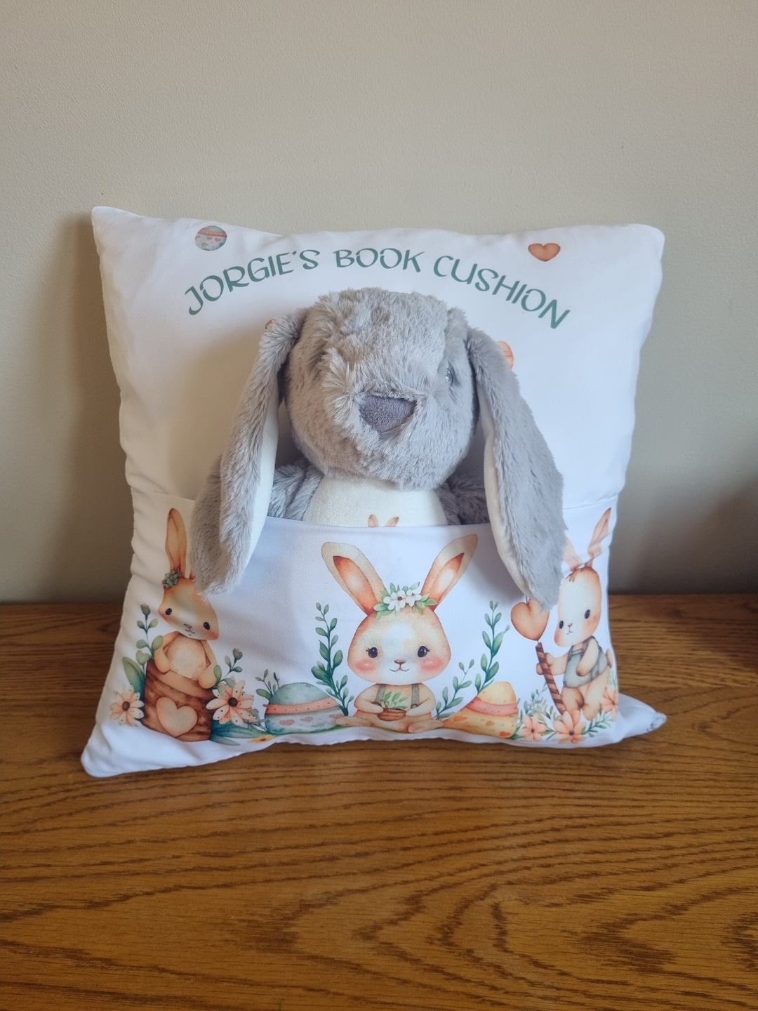 Personalised Easter Book Cushion, Easter Gift, Book Cushion - Etsy