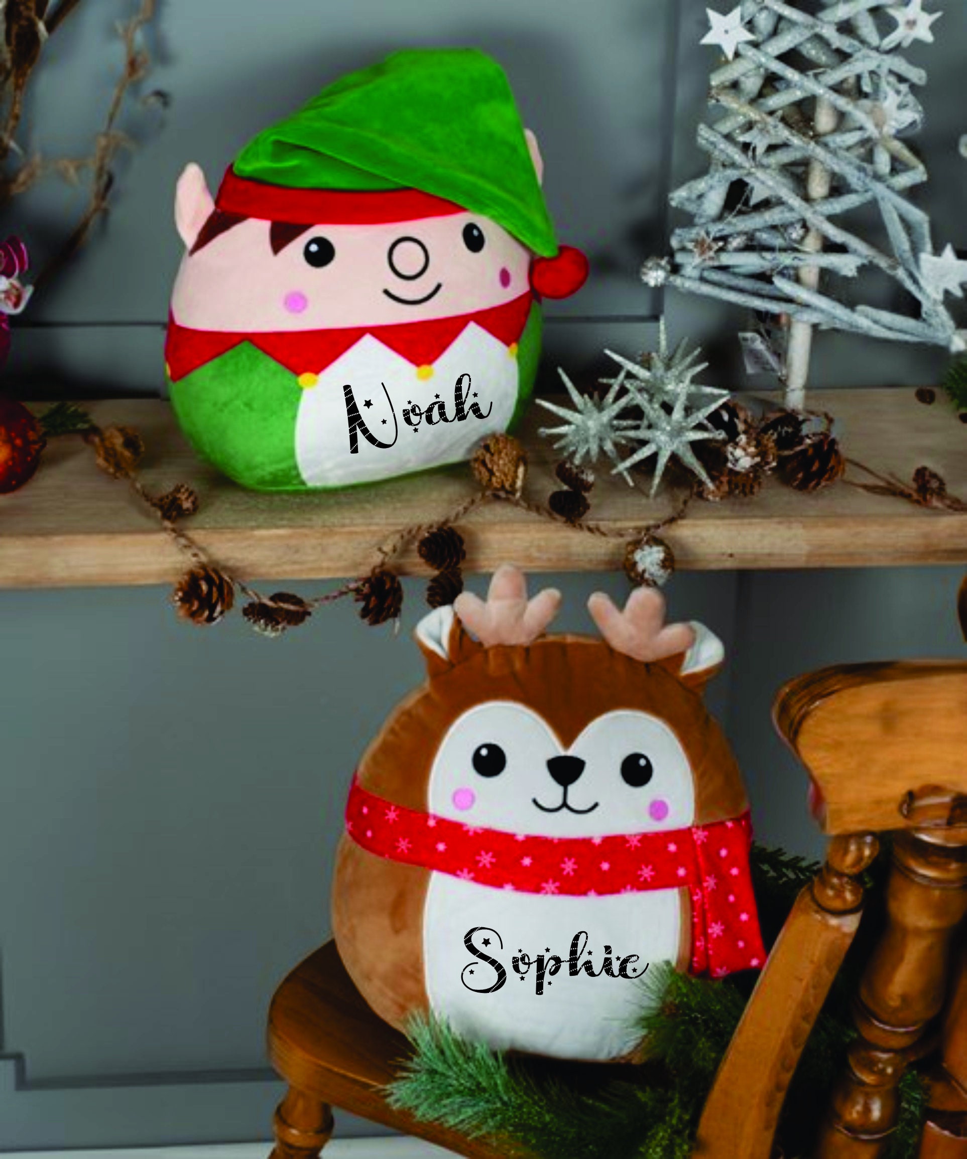Personalised Squishy - Squishmallows - Christmas Teddy, Christmas Eve ...