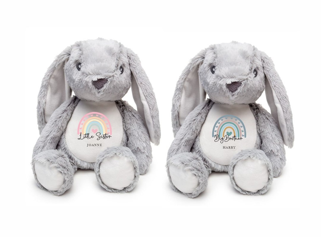 Personalised Big Brother, Little Brother Soft Toy - New Baby Gift ...