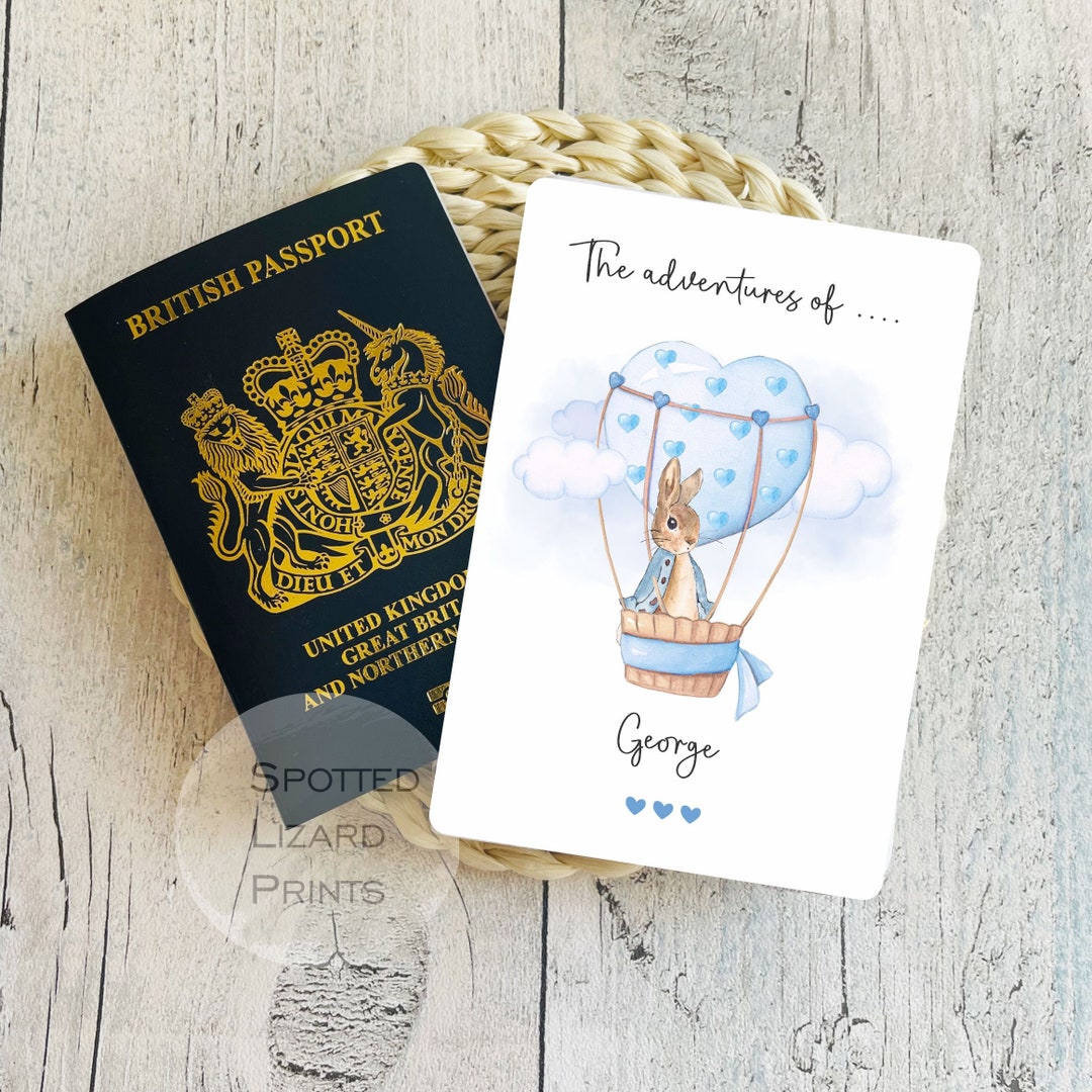 Personalised First Passport Cover - 1st Passport Holder - Kids Passport ...