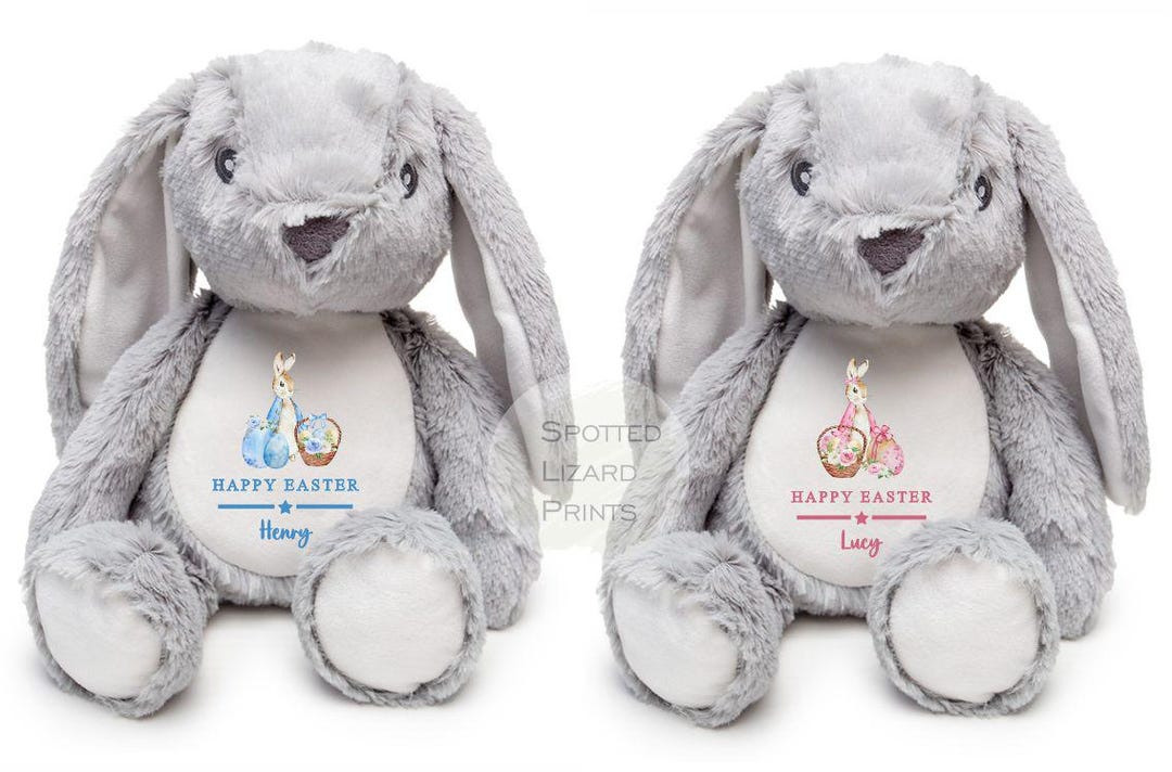 Personalised Happy Easter Bunny Soft Toy - First Easter Gift - First ...