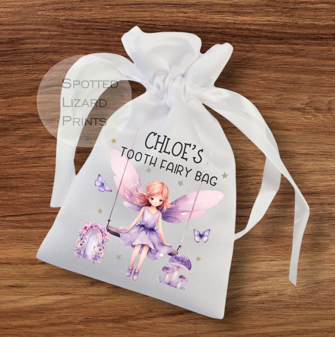 Personalised Tooth Fairy Pouch, Tooth Fairy Bag, Tooth Keepsake, First ...