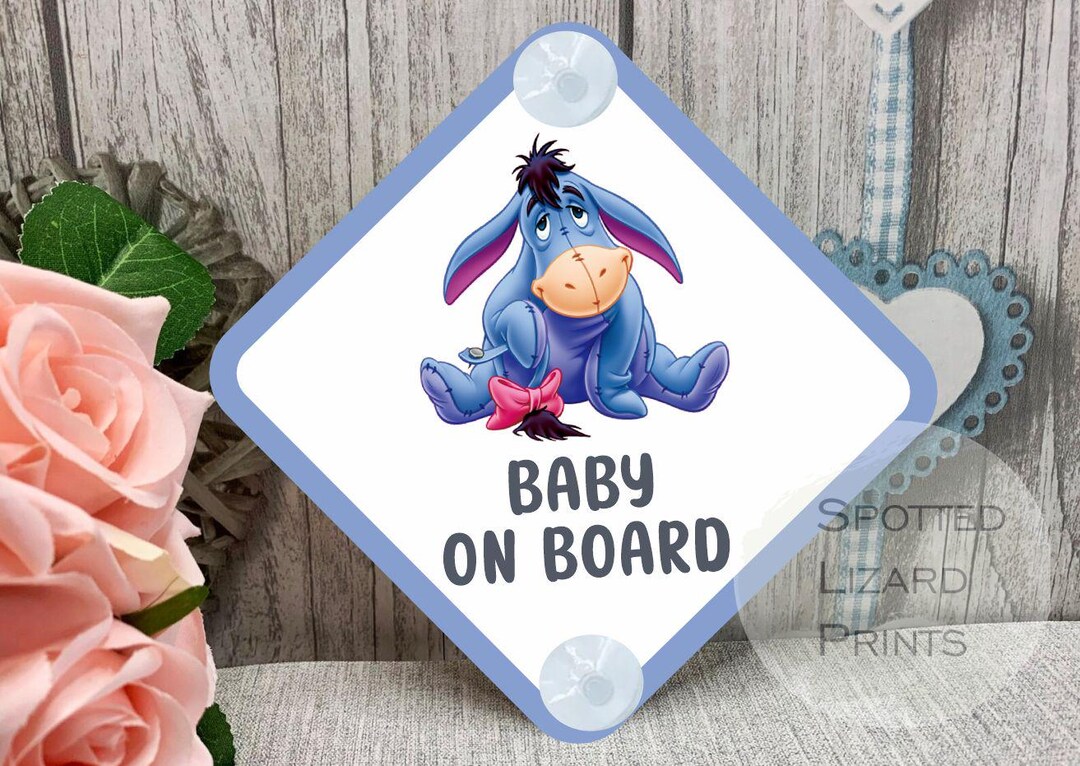 Eeyore Baby on Board Sign, Baby on Board, Gift for New Mum, Baby ...