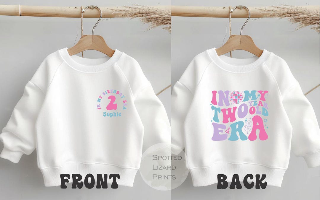 Personalised in My 2nd Birthday Era Birthday T-shirt, 2nd Birthday ...