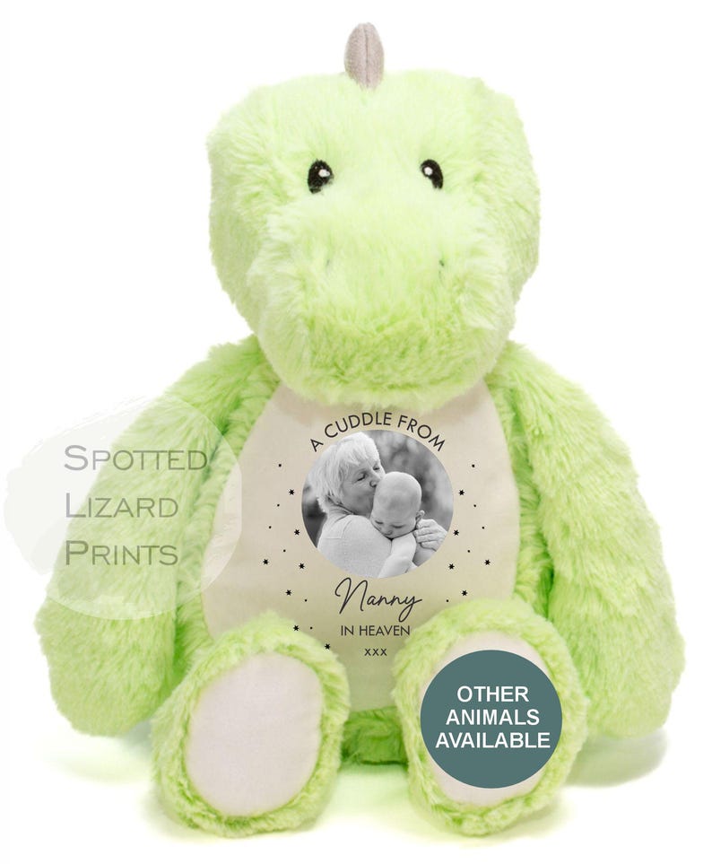 Personalised Remembrance Teddy With Photo, Photo Gift Soft Toys for ...