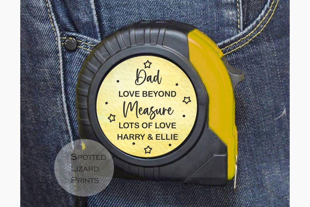 Personalised Tape Measure Gift for Dad | Custom Fathers Day Tool Gift ...