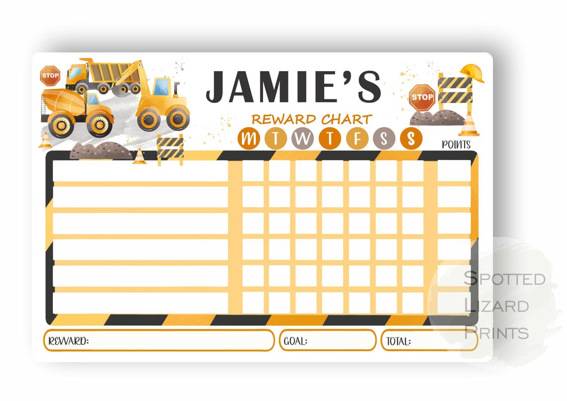 Personalised Reward Chart for Kids | Behaviour Chart | Good Behaviour ...
