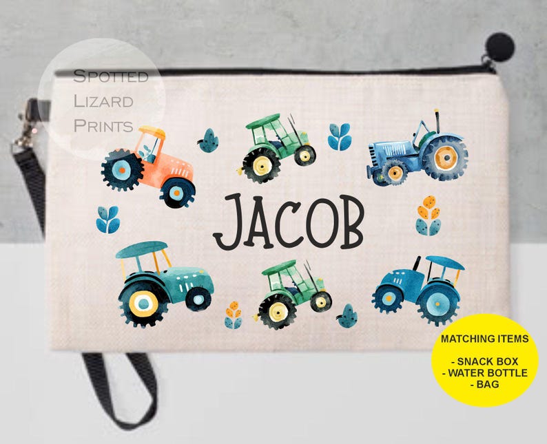 Personalised Tractor Pencil Case | Boys School Pencil Case | Kids ...