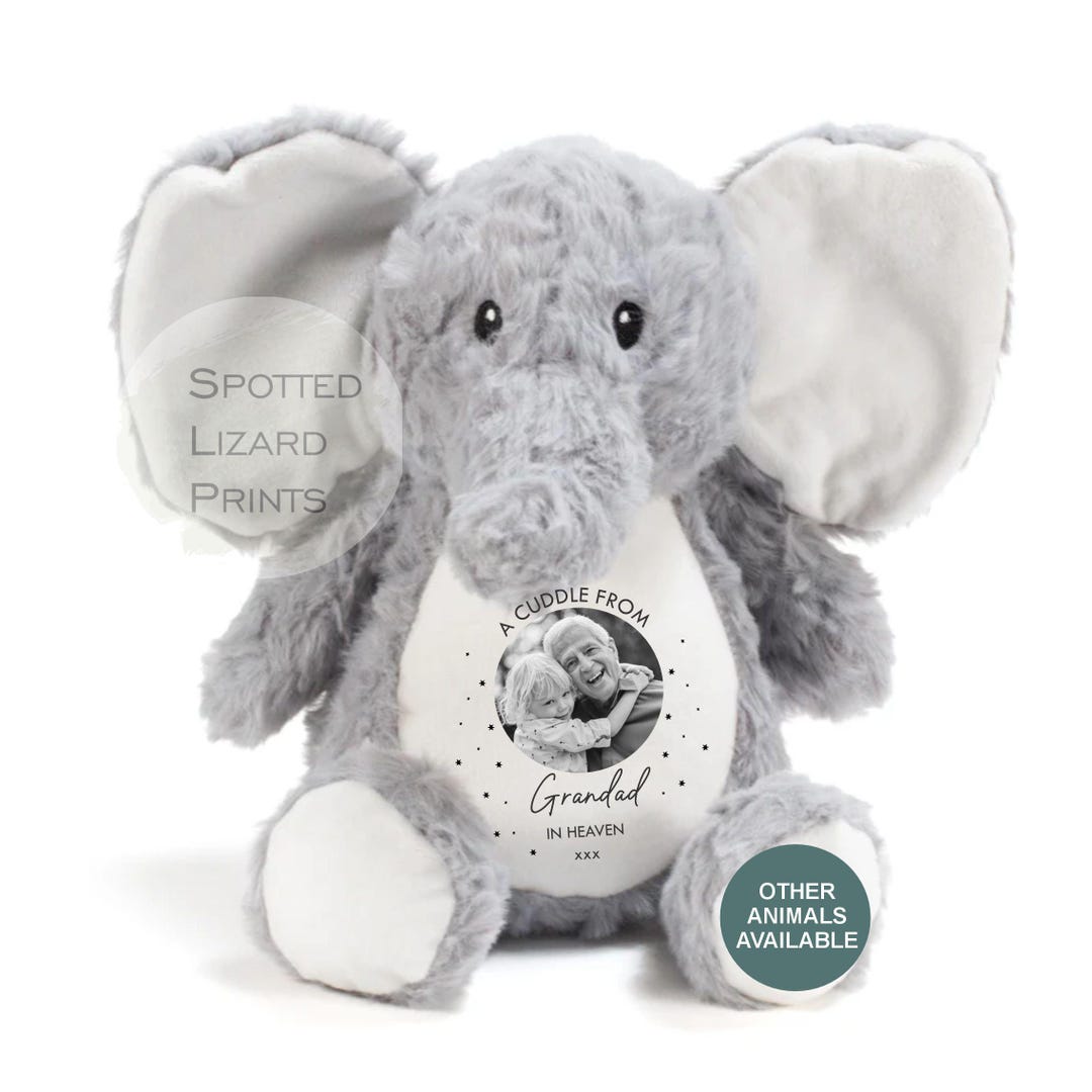 Personalised Remembrance Teddy With Photo, Photo Gift Soft Toys for ...