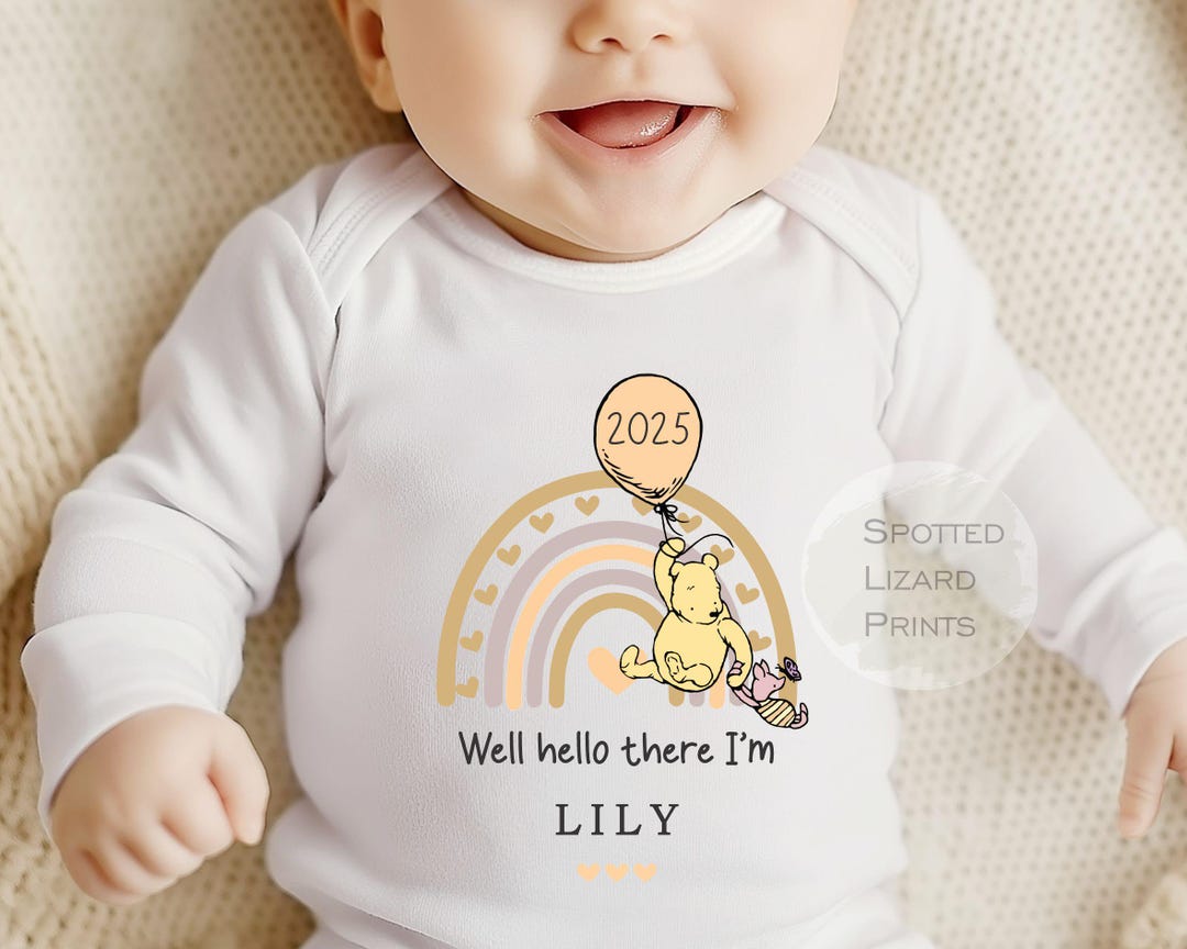 Winnie the Pooh Baby Clothes - Personalised Baby Vest - Winnie the Pooh ...
