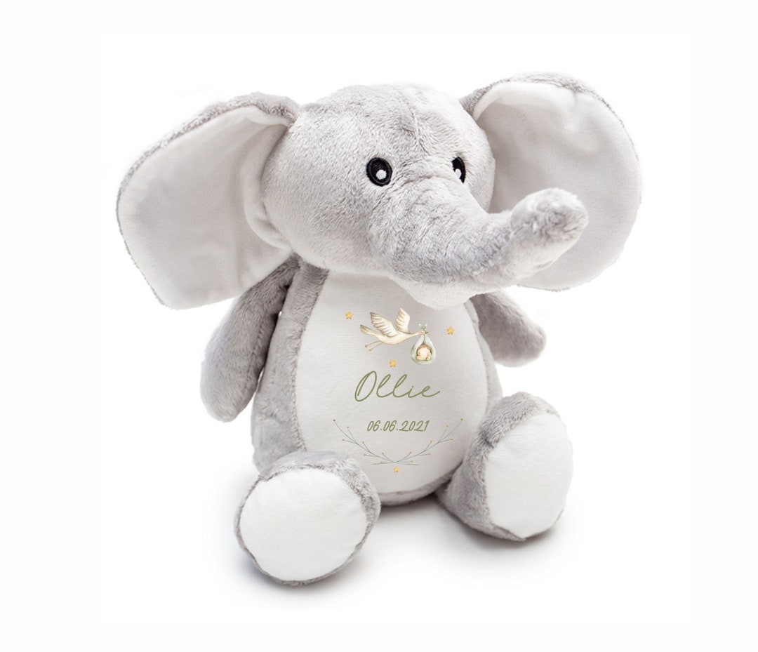 Personalised New Baby Soft Toy Name and Date of Birth New Baby Gift ...