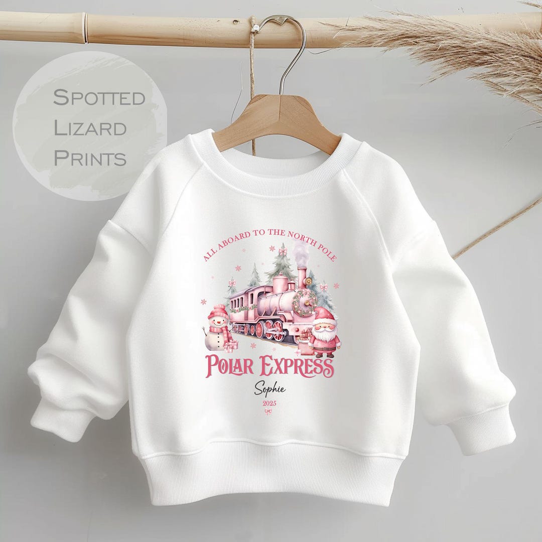 Personalised Polar Express Kids Sweatshirt - Christmas Sweatshirt ...