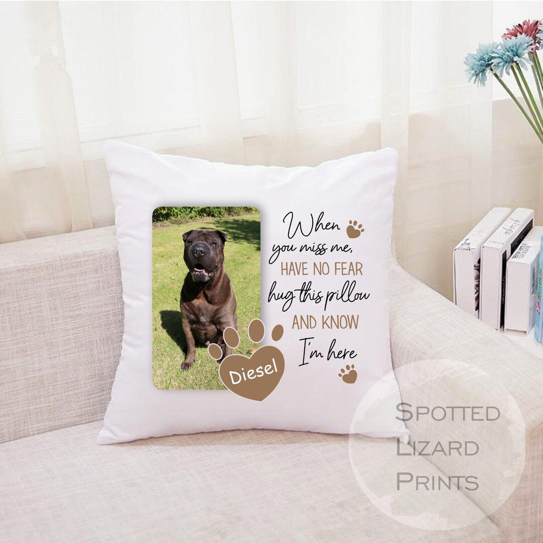 Personalised Pet Loss Gift, Dog Memorial Cushion, Dog Memorial Gift ...