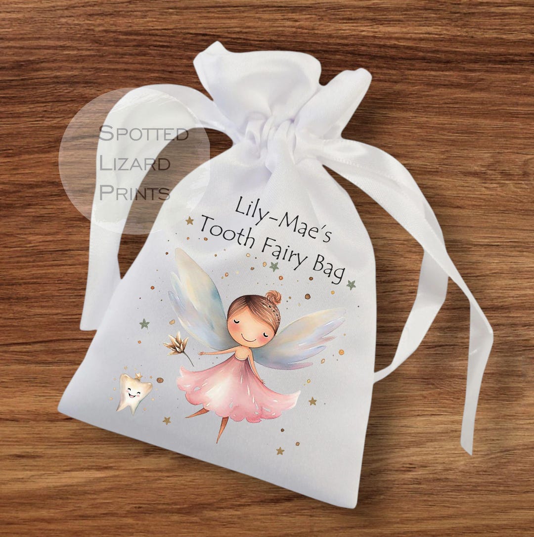 Personalised Tooth Fairy Bags, Tooth Fairy Pouch, Lost Tooth Bag, First ...