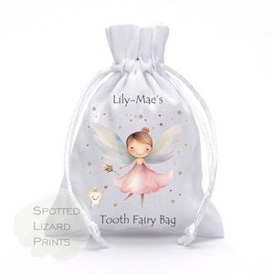 Personalised Tooth Fairy Bags, Tooth Fairy Pouch, Lost Tooth Bag, First ...