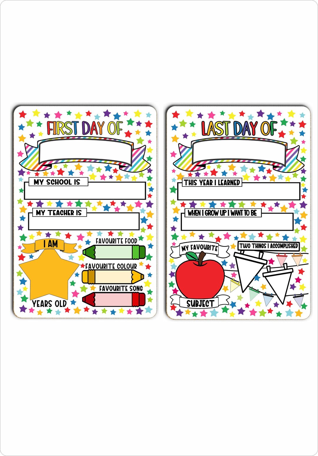 First and Last Day of School Sign - School Journey Sign - Last Day of ...
