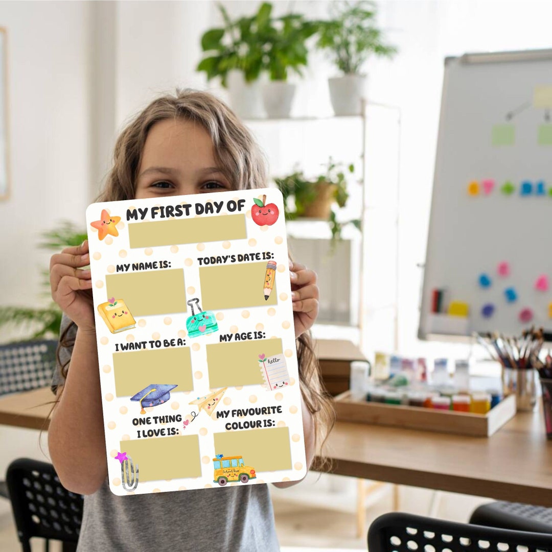First Day of School Sign - School Journey Sign - First Day of Nursery ...