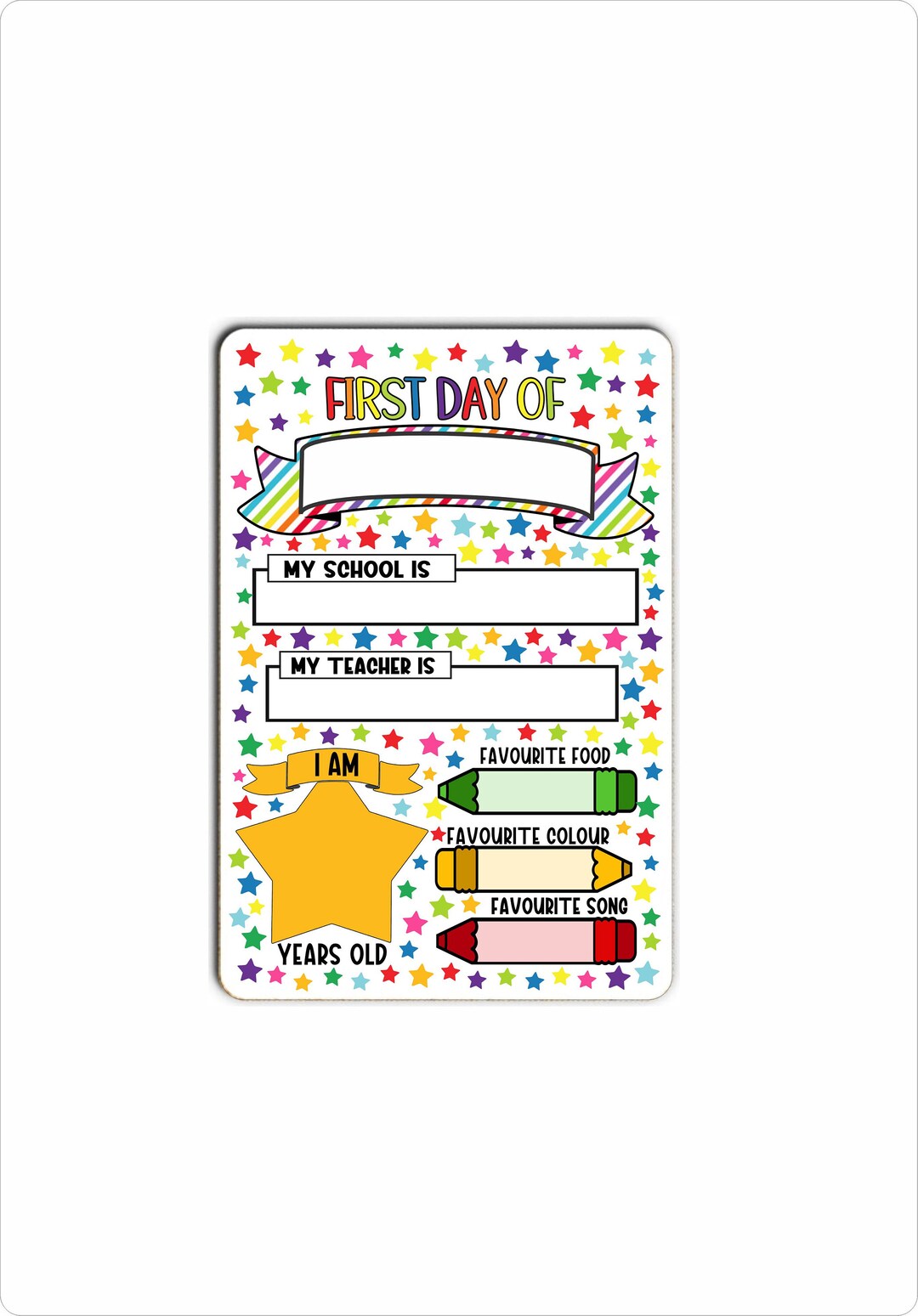 First Day of School Sign School Journey Sign First Day of Nursery ...