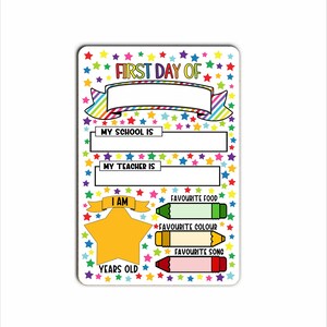 First Day of School Sign - School Journey Sign - First Day of Nursery ...