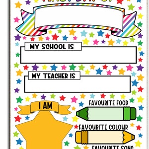 First Day of School Sign - School Journey Sign - First Day of Nursery ...