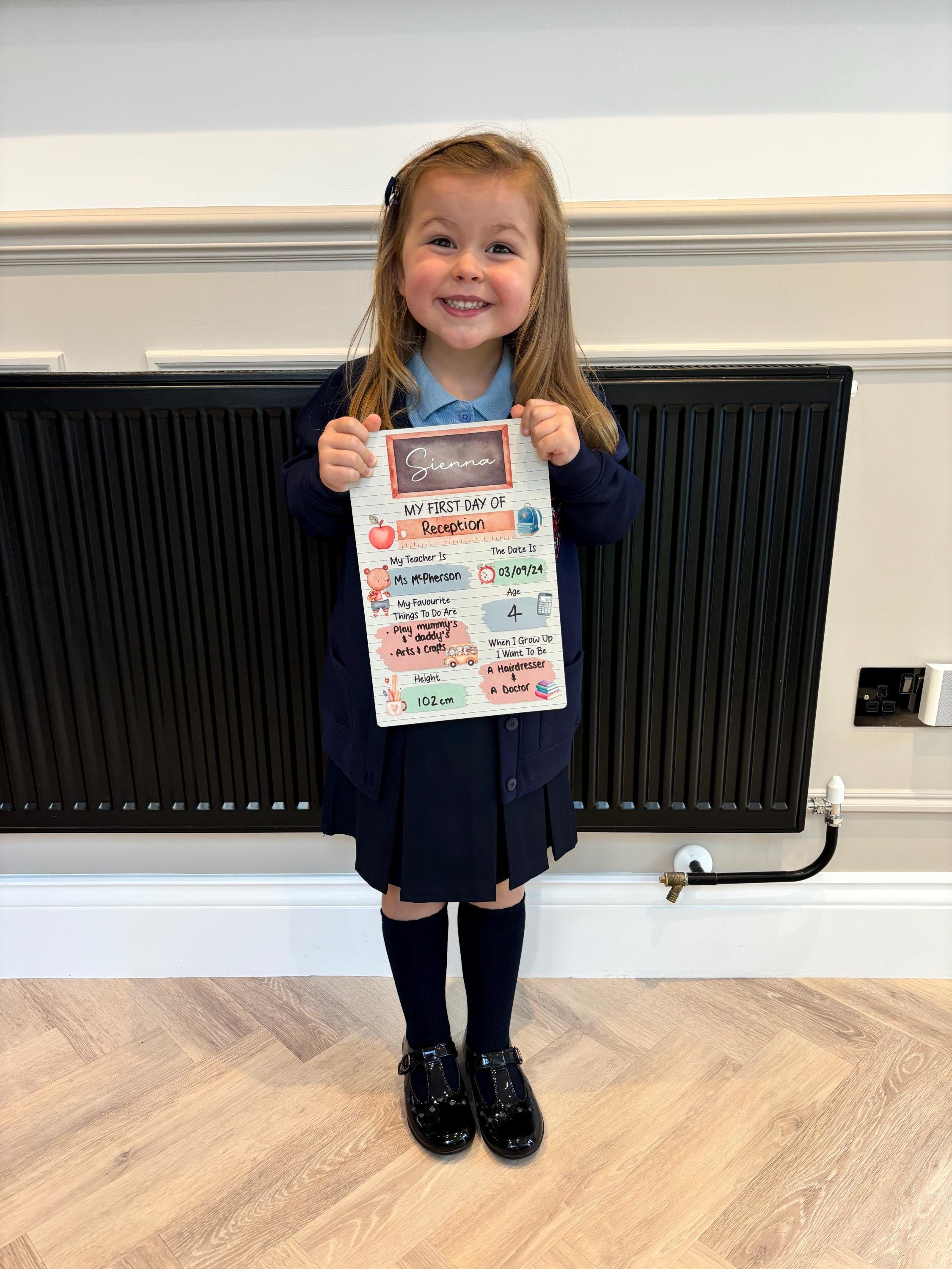 Personalised First Day of School Sign - School Journey Sign - First Day ...