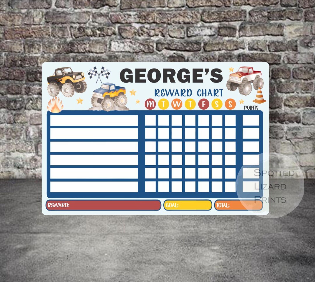 Personalised Reward Chart for Kids | Behaviour Chart | Good Behaviour ...