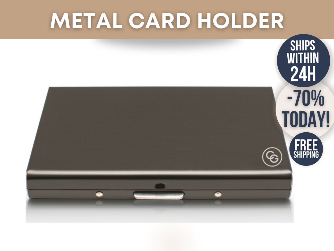 Metal Card Holder for Men and Women Rfid Blocking Smart - Etsy