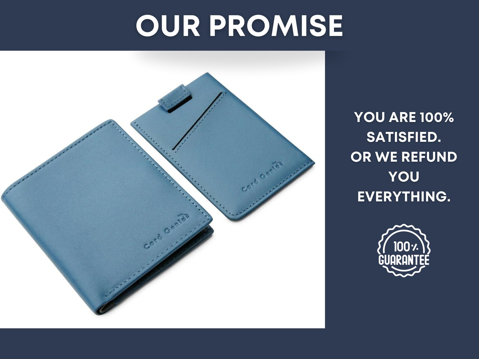 Leather Bifold Wallet Set, Mens Wallets With RFID Blocking, Bi Fold ...
