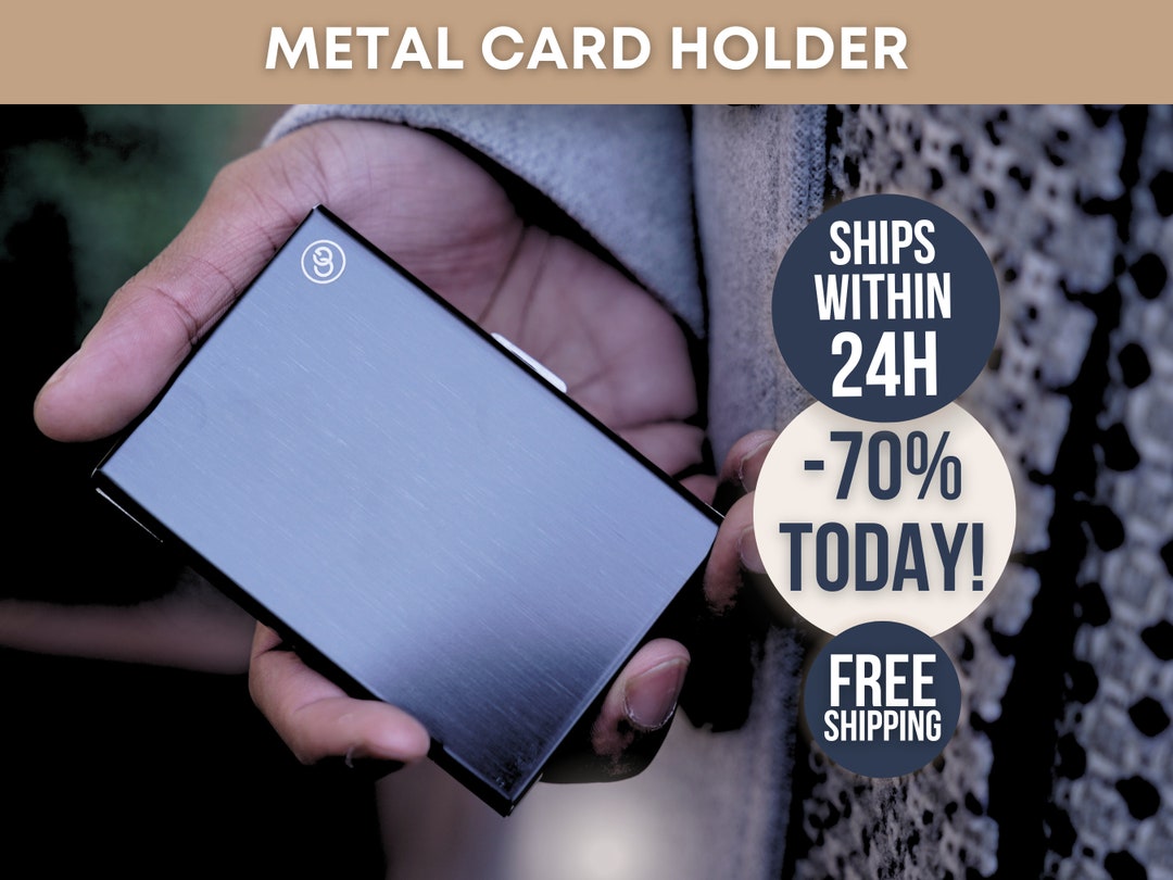 Metal Card Holder for Men and Women, Rfid Blocking Wallet, Metal Pocket ...