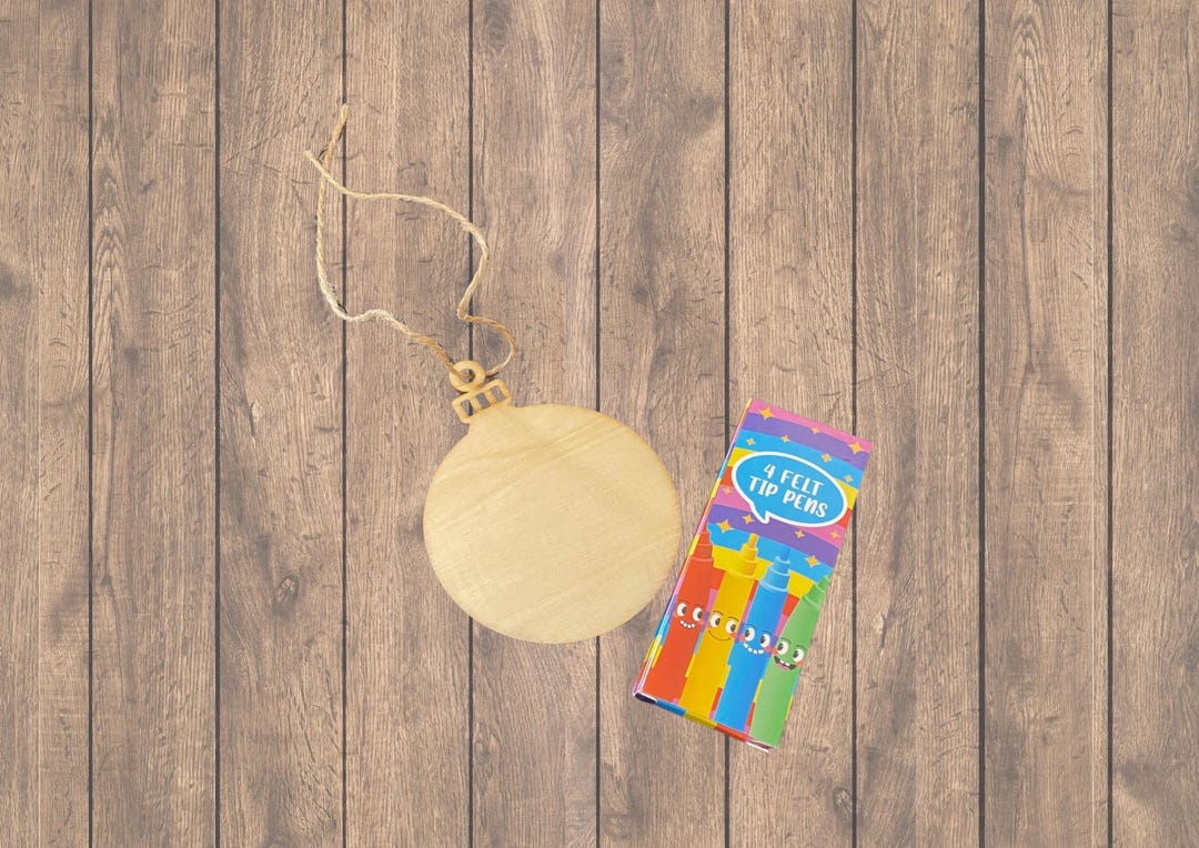 Colour Your Own Christmas Bauble, DIY Christmas Bauble, Christmas ...
