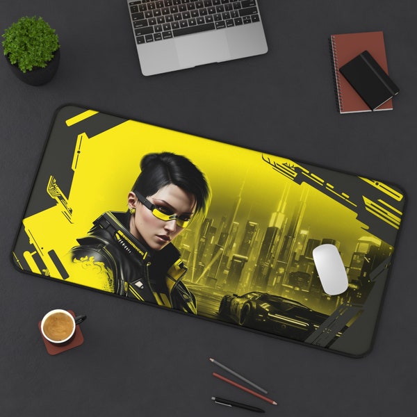 Cyberpunk Desk Mat Gaming - Etsy