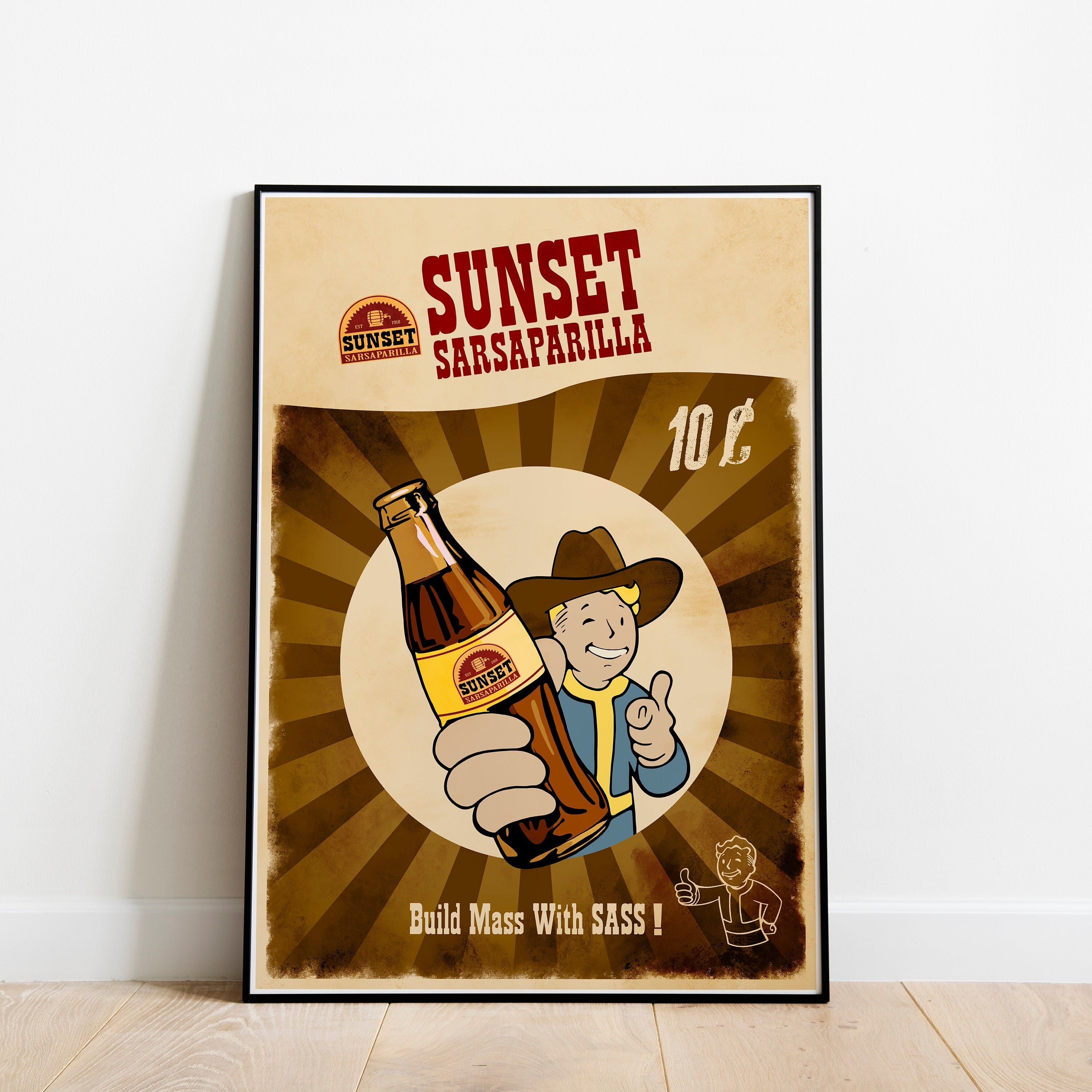 Fallout New Vegas Poster, Sunset Sarsaparilla, Video Games, Retro ...