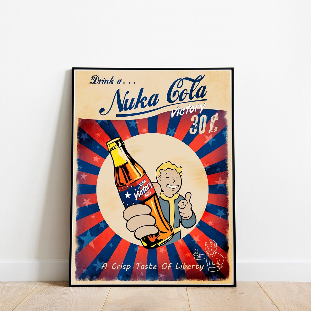 Fallout Game Poster, Nuka Cola Victory Ad Print, Vault Boy Poster Print ...