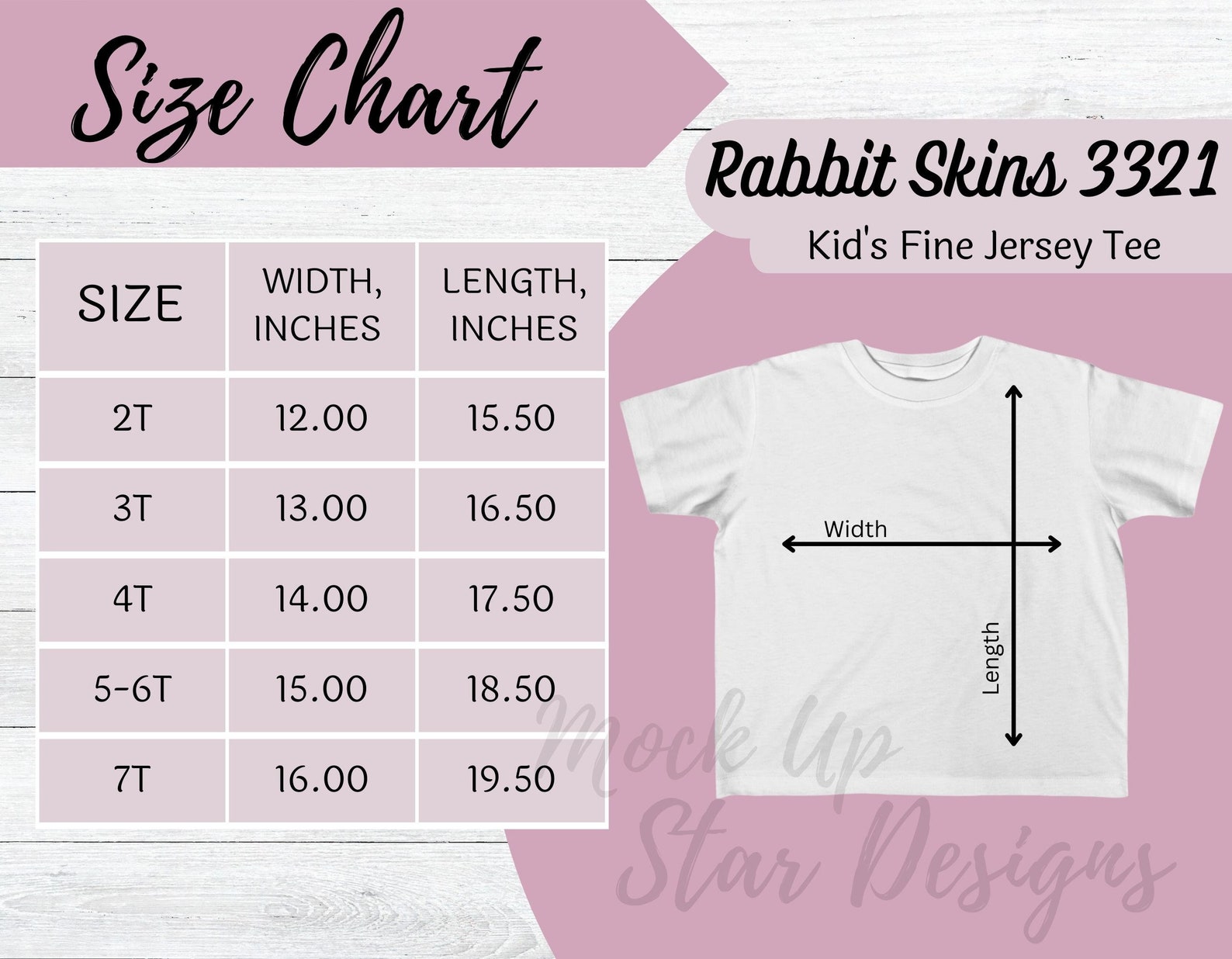 Rabbit Skins 3321 Size Chart Rabbit Skins Toddler Size - Etsy