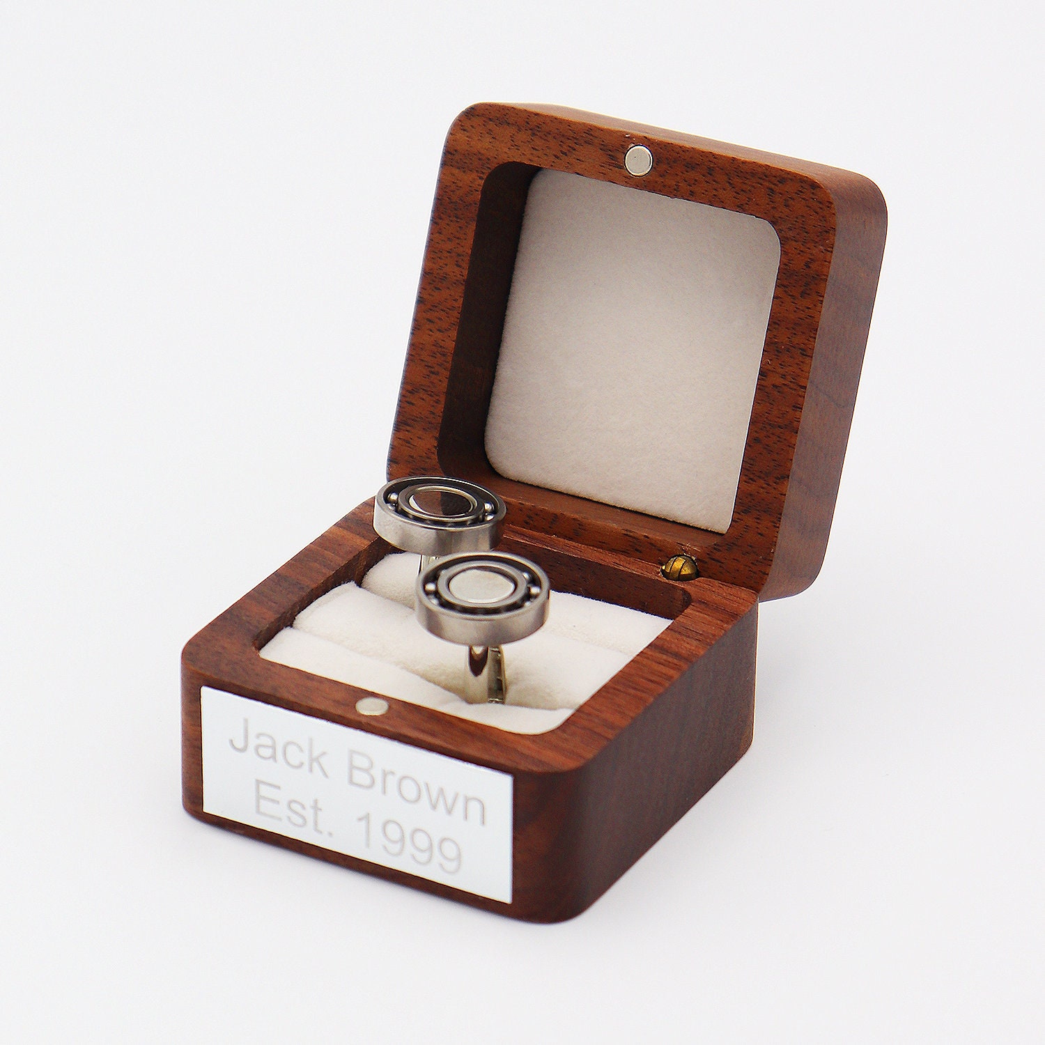 Personalised Rotating Bearing Machine Cufflinks | Custom Engraved Gift ...