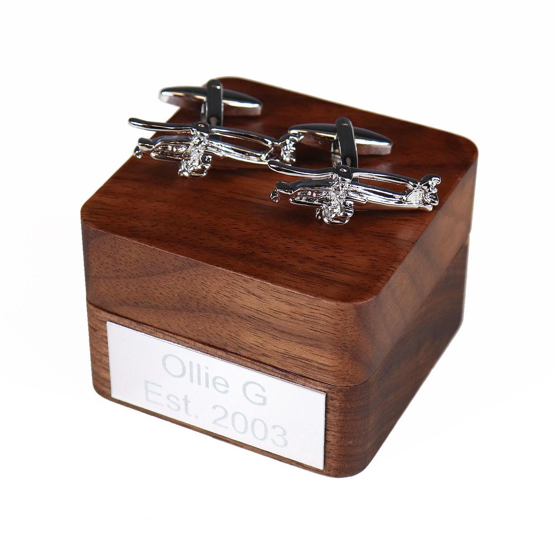 Personalised Apache Attack Helicopter Cufflinks | Custom Aviation ...