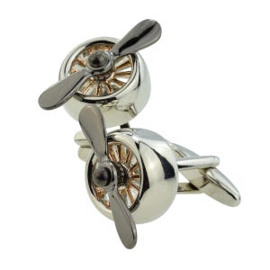 Personalised Aircraft Propeller Cufflinks | Custom Aviation Gift for ...