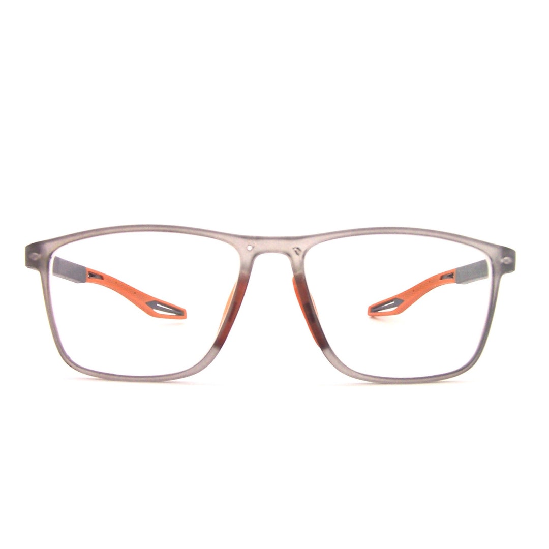 Myopia Distance Eyeglasses 1.00 Thru 6.00 UV 400 SPORT Grey Gray ORANGE ...