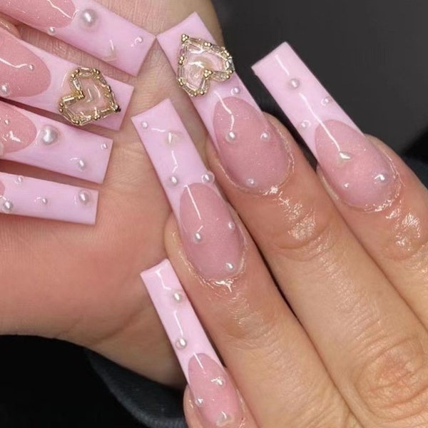 Long Fake Nails - Etsy