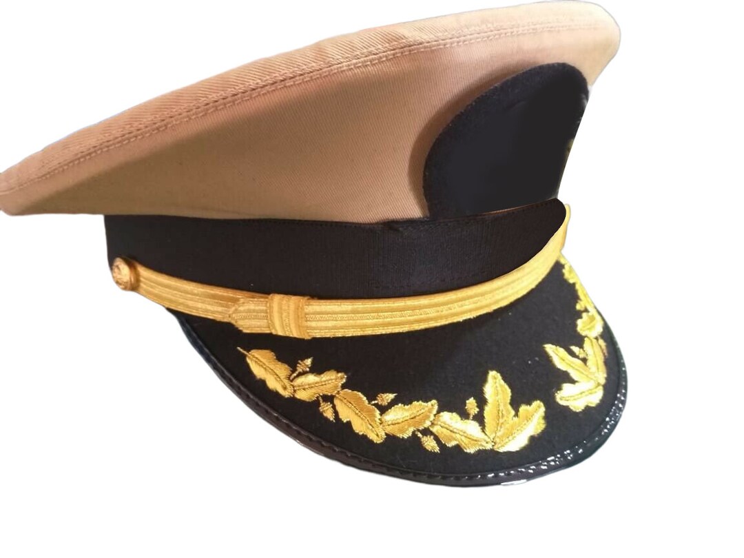 Khaki Yachting Captain Peak Cap Boat Officer Hat Yacht - Etsy