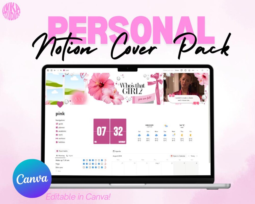 Personal Notion Cover Pack - Etsy