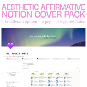 Aesthetic Affirmative Notion Covers - Etsy