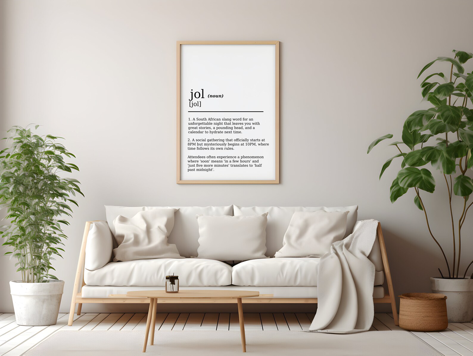 Jol Funny Dictionary Definition Wall Art South African Slang South ...