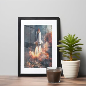 Rocket Launch Poster DIGITAL DOWNLOAD Space Shuttle Launch Printable ...