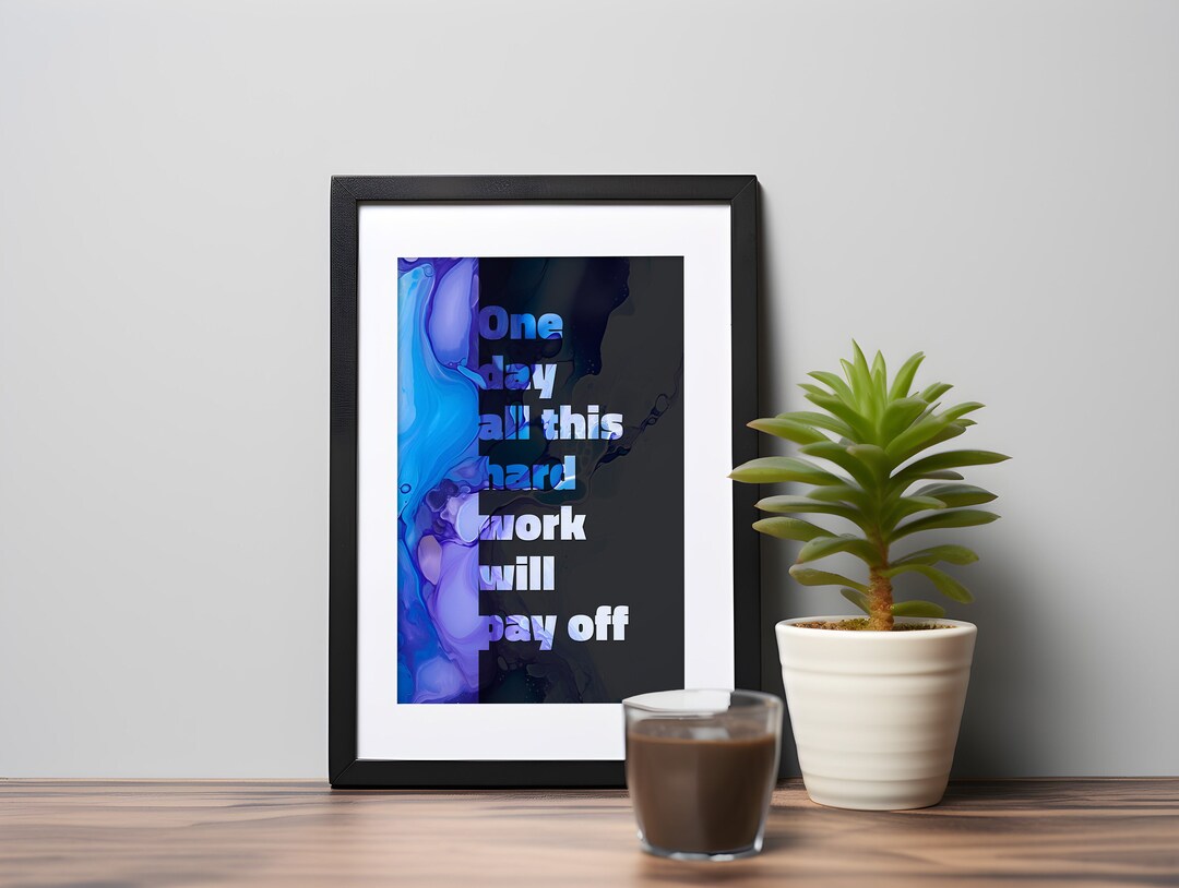 Motivational Quote Poster Wall Art Inspirational Wall Decor ...