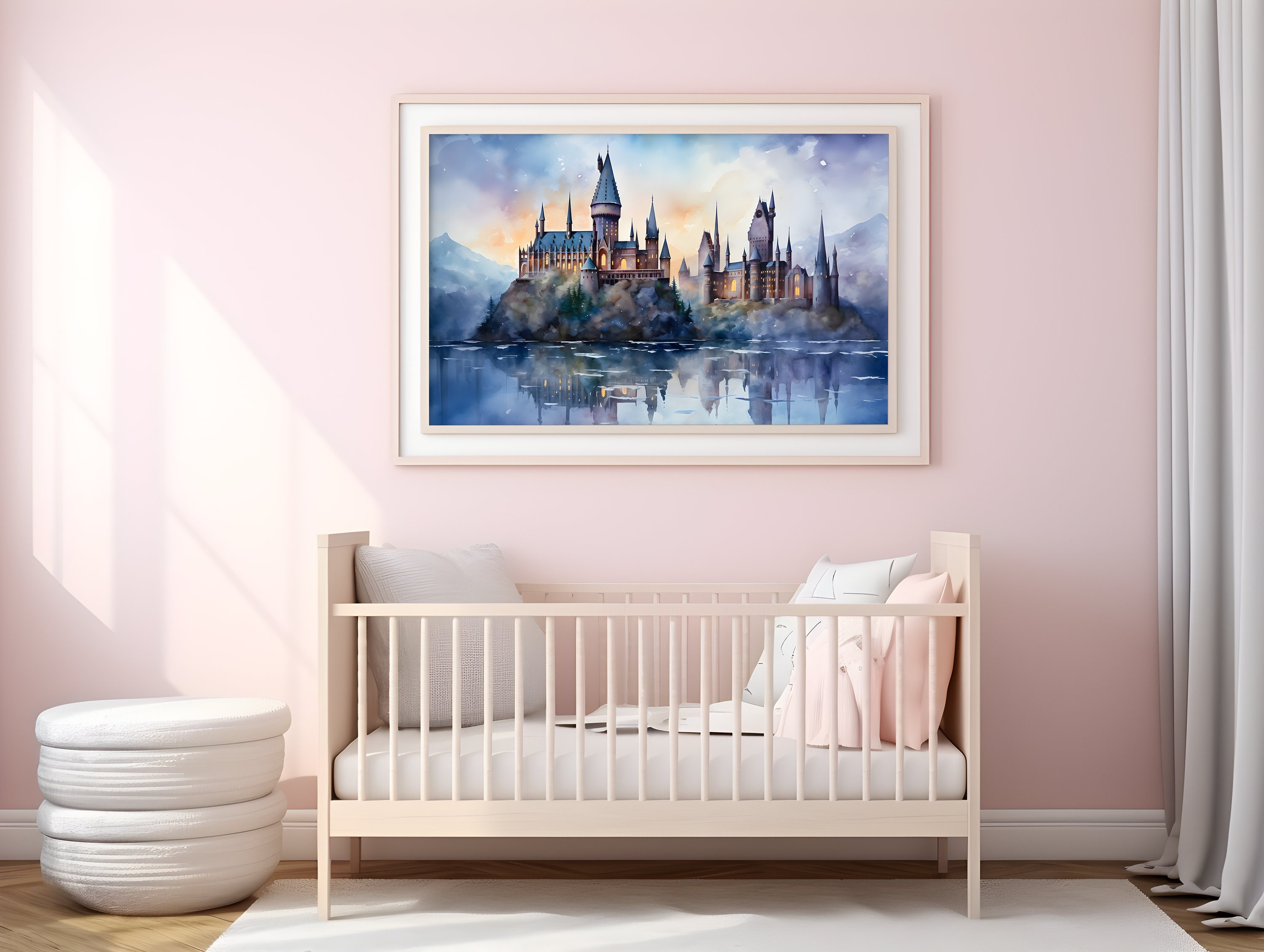 Wizarding Inspired Poster Watercolor Wizard School Wall Art Wizarding ...