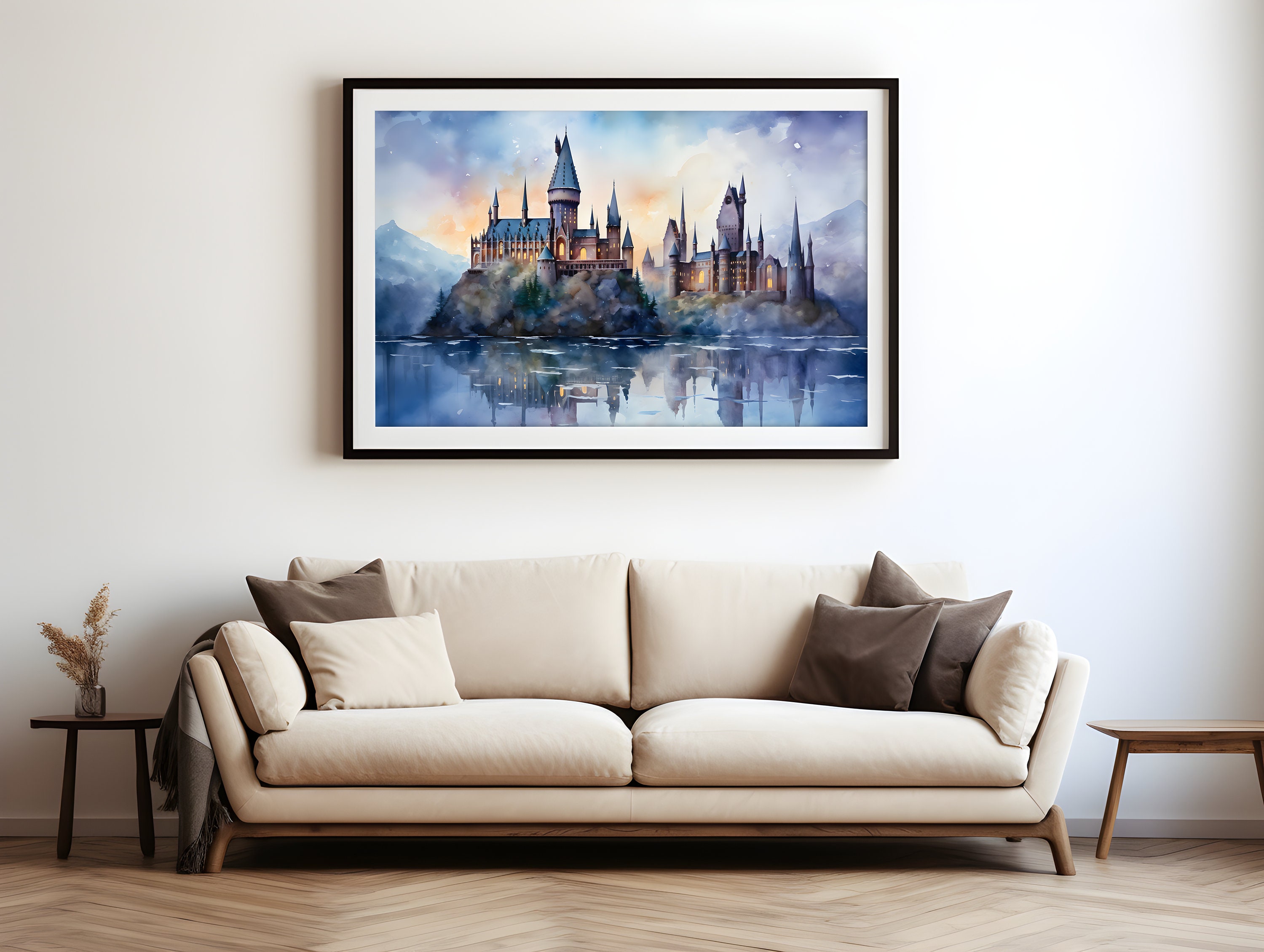 Wizarding Inspired Poster Watercolor Wizard School Wall Art Wizarding ...